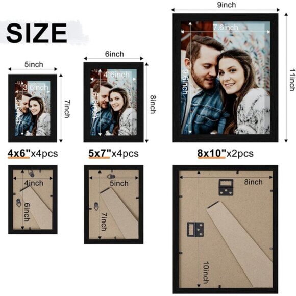Accents | 1 Pack Black Picture Frame Set Gallery Frame Wall Collage Set ...